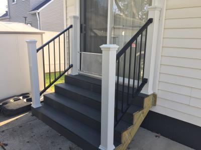 Trex Signature 8-ft x 36-in Charcoal Black Aluminum Deck Stair Rail Kit ...