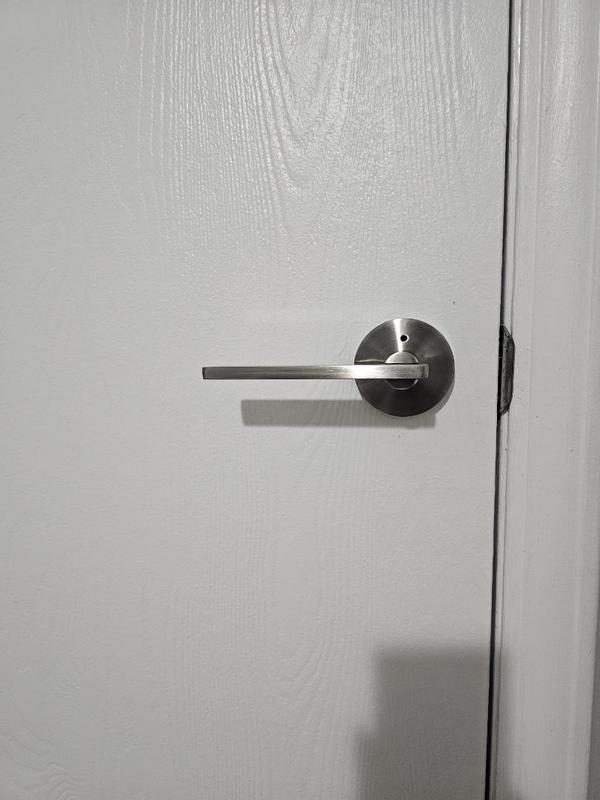 OKUN Valli Brushed Nickel Interior or Bed/Bath Hall/Closet Privacy Door ...