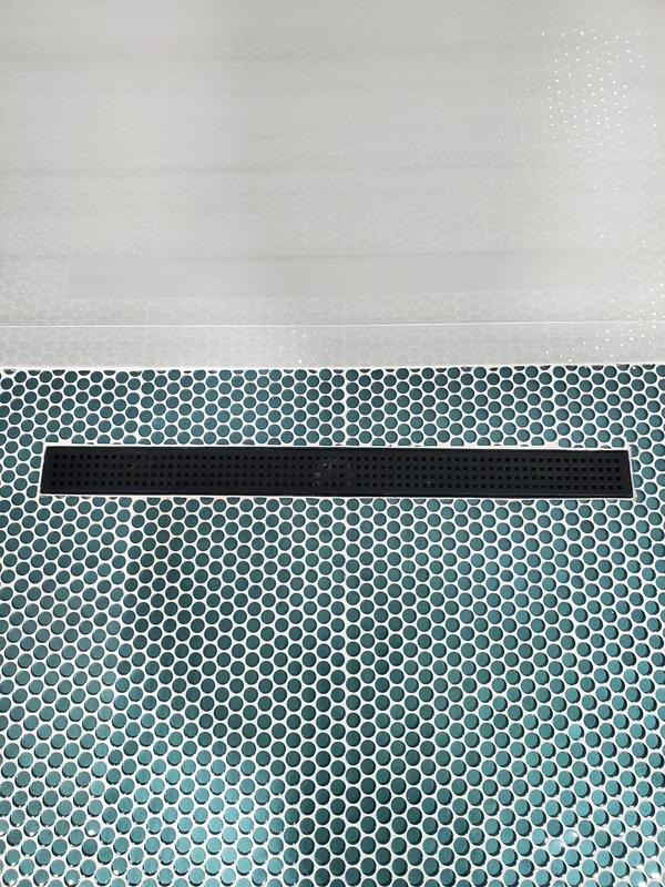 BWE 32 In. Stainless Steel Linear Shower Drain with Slot Pattern Drain ...