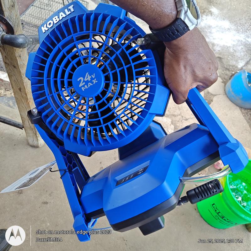 Kobalt 7-in 24-Volt 3-Speed High Velocity Indoor/Outdoor Blue Misting ...