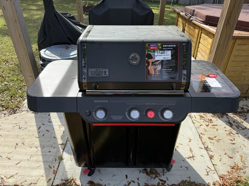 Weber Genesis E-330 Stealth Matte Black 3 -Burner Liquid Propane Gas ...