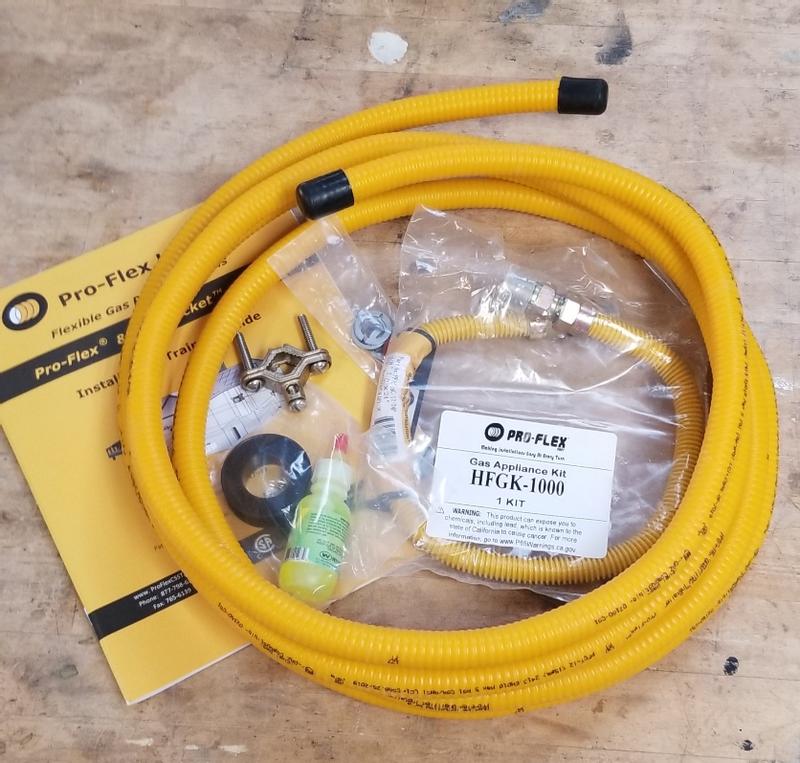 PRO-FLEX 1/2-in CSST Stainless Steel Single Appliance Gas Kit ...