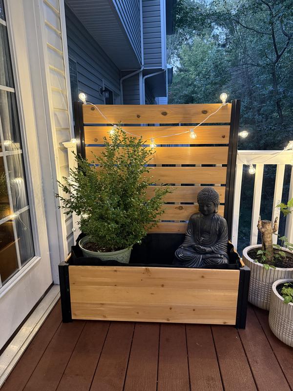 Enclo Privacy Screens Concord 41-in W x 73-in H Wood Planter Box Cedar ...