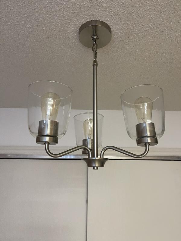 Project Source Traywick 3-Light Brushed Nickel Transitional Led ...