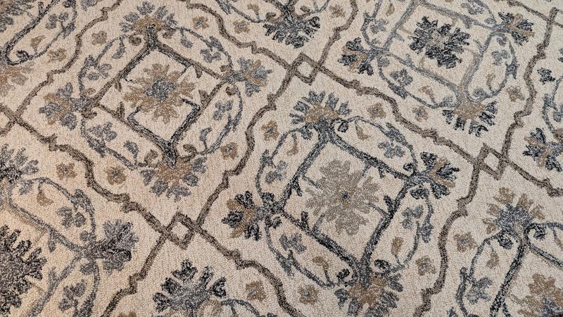 allen + roth with STAINMASTER Eleanor 8 x 10 (ft) Hooked Tonal Grey ...