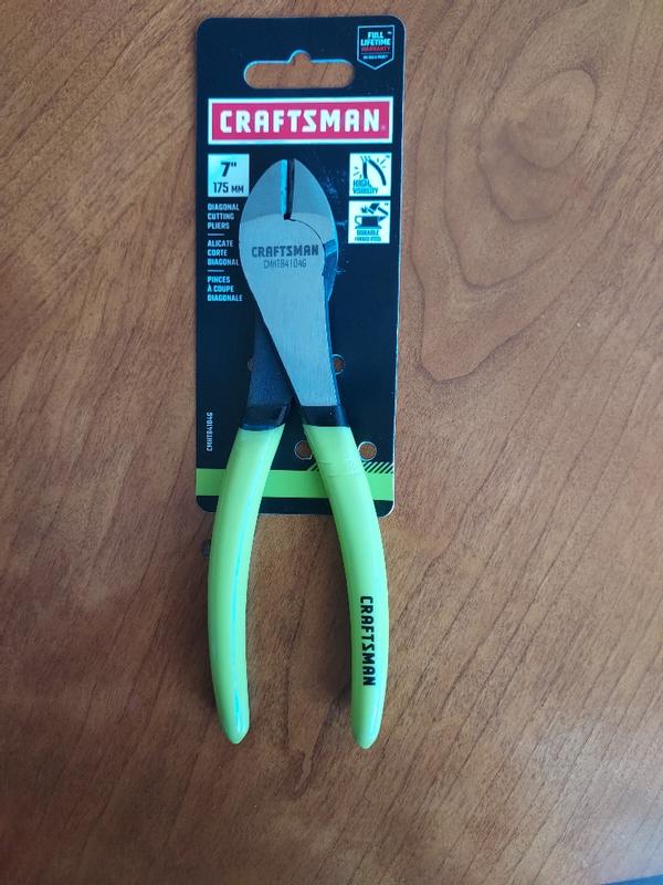 CRAFTSMAN HI-VIS 7-in Diagonal Cutting Pliers CMHT84104G at Lowes.com
