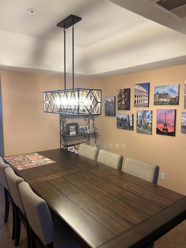 Kichler Solander 5-Light Olde Bronze Transitional Clear Glass Linear ...