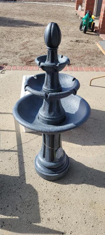 allen + roth 46-in H Plastic Electric Powered Tiered Outdoor Fountain ...
