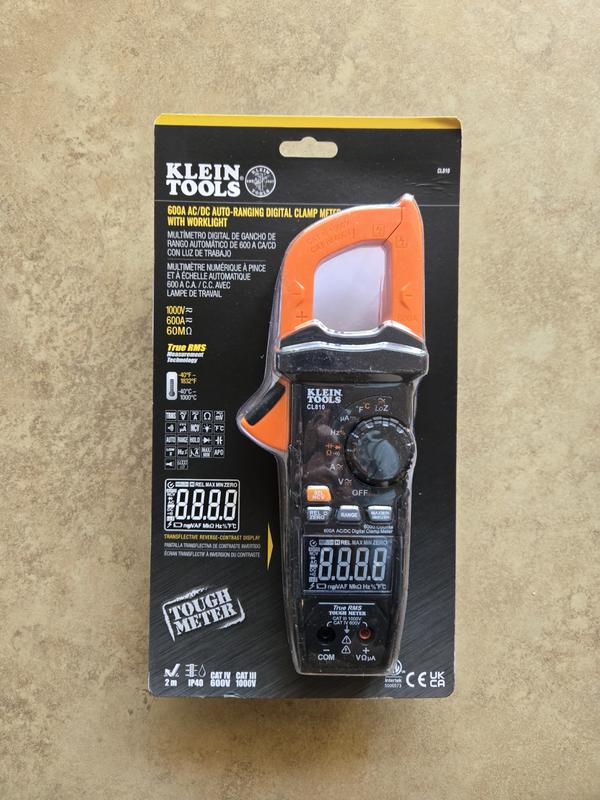 Klein Tools 600A AC/DC Auto-Ranging TRMS Clamp Meter with Worklight in ...