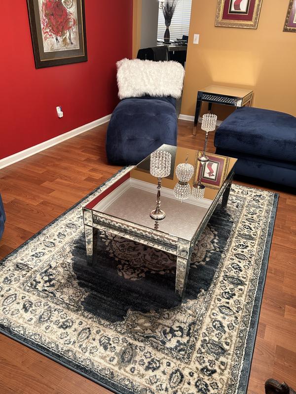 allen + roth Mackenna Traditional 8 X 10 (ft) Blue Indoor Medallion ...