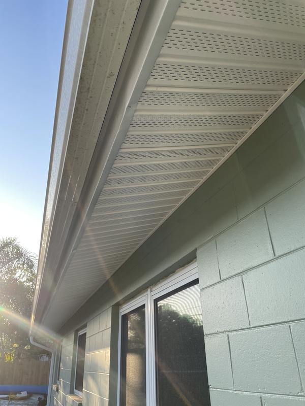Georgia-Pacific 12-in x 143.75-in Gray Smooth Vinyl Solid soffit Soffit ...