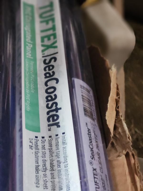 Tuftex SeaCoaster 2.17-ft x 6-ft Corrugated Clear PVC plastic Roof ...