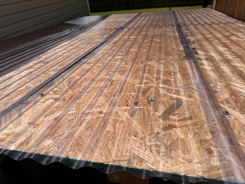 Tuftex SeaCoaster 2.17-ft x 6-ft Corrugated Tan PVC plastic Roof Panel ...