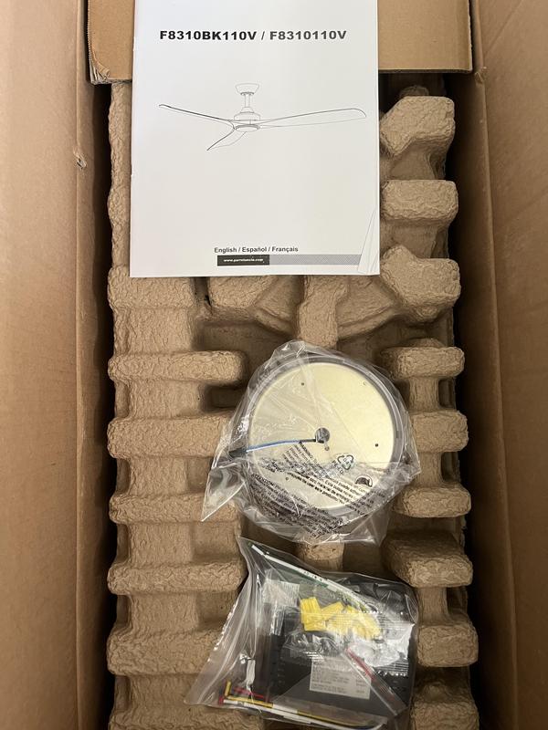 Parrot Uncle 60-in Matte Black with Dark Walnut Blades Color-changing ...