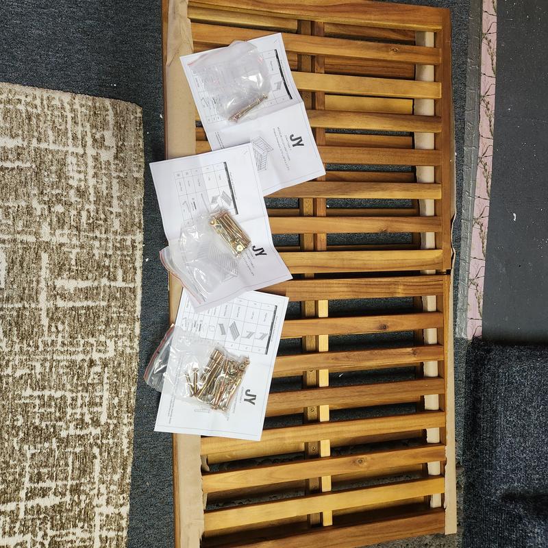 JONATHAN Y Everly 4-Piece Patio Conversation Set with Tan Cushions ...