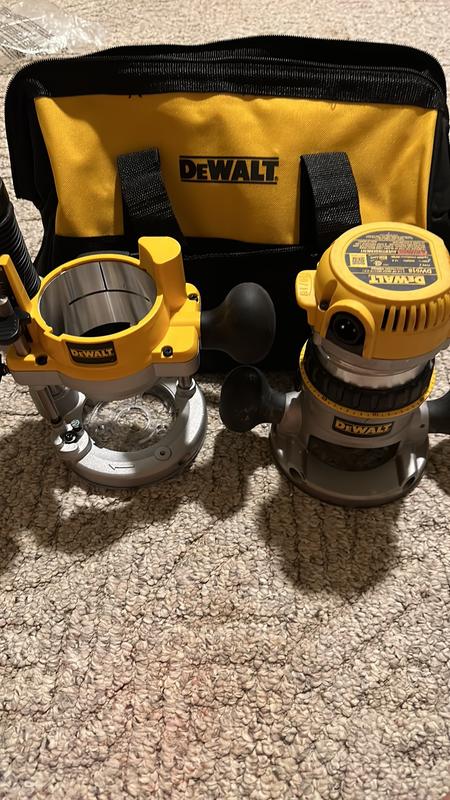 DEWALT 1/4-in and 1/2-in 12-Amp 2.25-HP Variable Fixed Corded Router ...