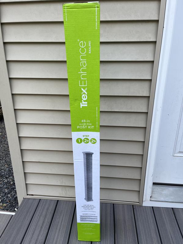 Trex 4-in x 4-in x 4-ft Classic White PVC Deck Post sleeve in the Deck ...