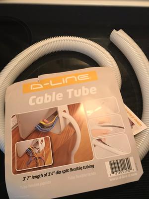 D-Line 43-in x 1.26-in PVC White Split Cable Tube US/CTT1.1W at Lowes.com