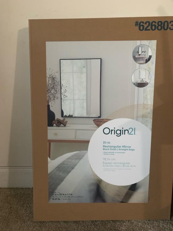 Origin 21 22-in W x 31-in H Black Framed Wall Mirror L1-MH-1898 at ...