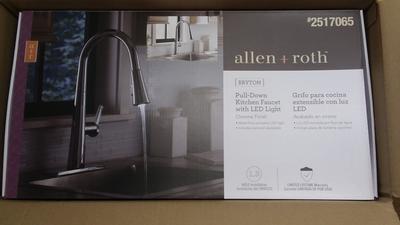allen + roth Bryton Chrome Single Handle Deck-mount Pull-down Kitchen ...