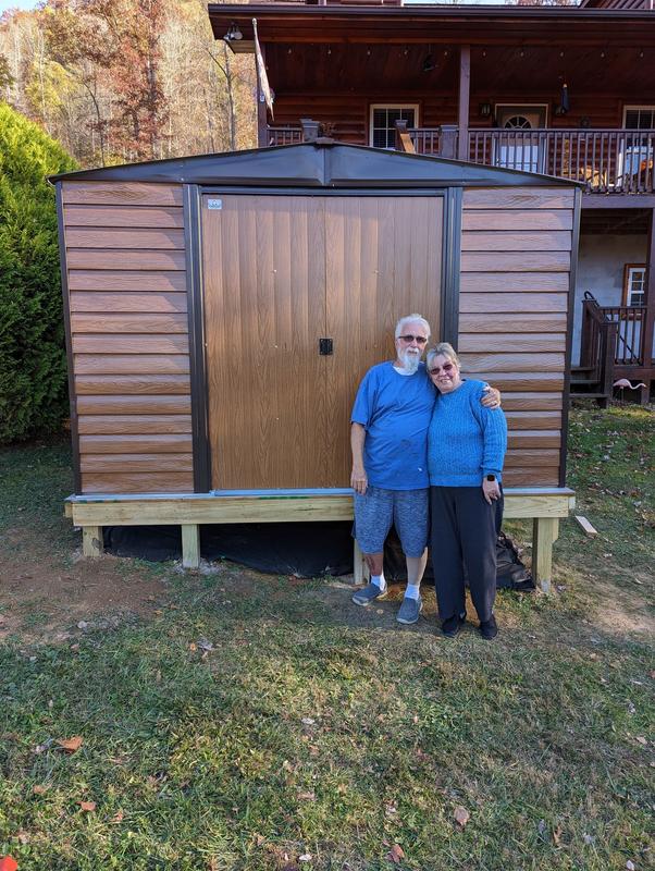 Arrow 10-ft x 8-ft Woodridge Galvanized steel Metal Storage Shed in the ...