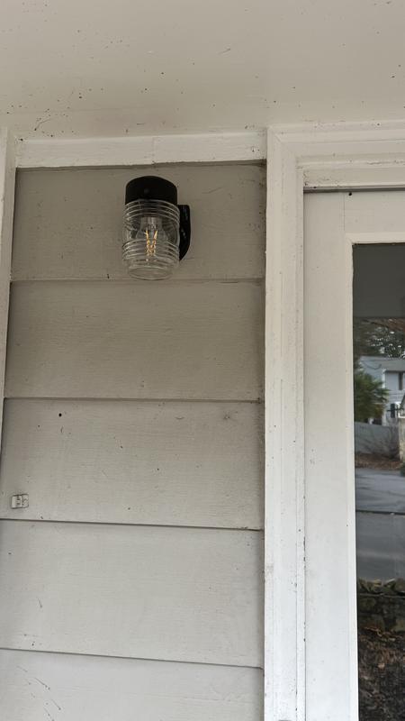 Project Source Marwick 4.33-in H Matte Black Hardwired Integrated LED ...