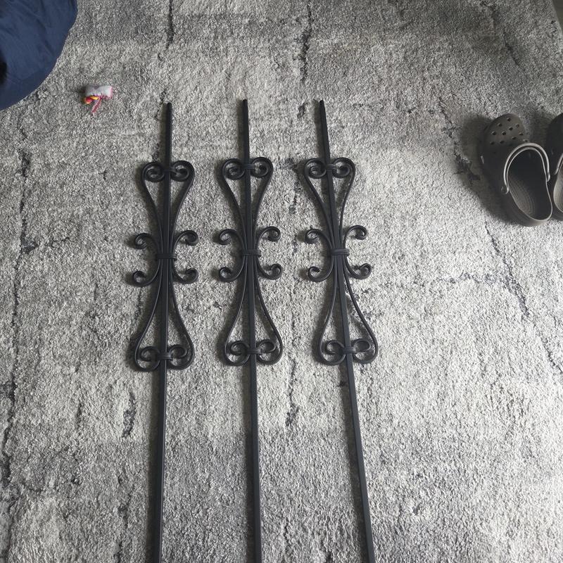 RELIABILT 43-in x 0.5-in Satin Black Wrought iron Scroll Stair Baluster ...