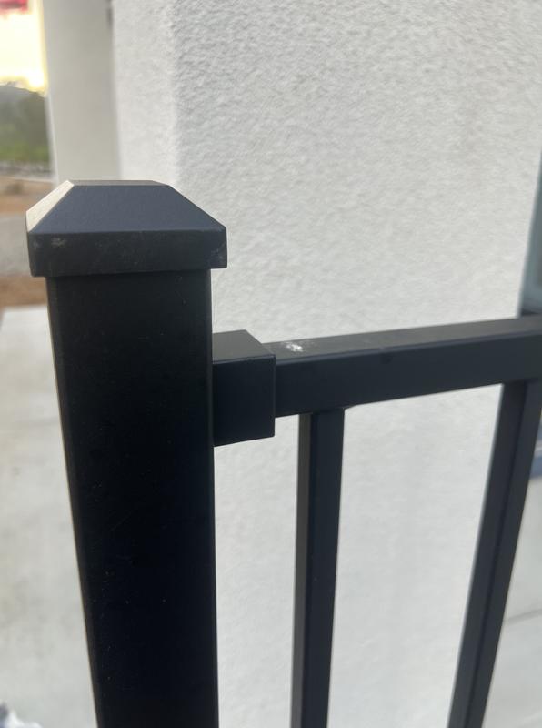 RELIABILT 2-in x 2-in x 3-ft Black Sand Steel Deck Post in the Deck ...