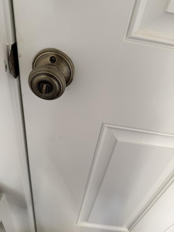 RELIABILT Satin Nickel Exterior Keyed Entry Door Knob in the Door Knobs ...