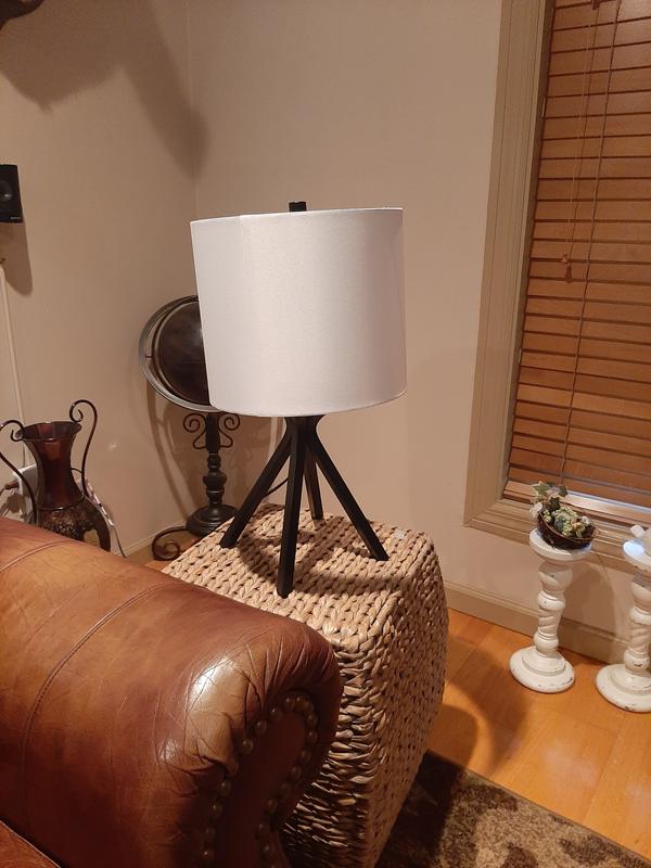 Origin 21 24-in Matte Black LED On/Off Switch Table Lamp with Fabric ...