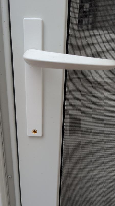 LARSON Southport 32-in x 81-in White Aluminum Reversible Hinge Storm ...