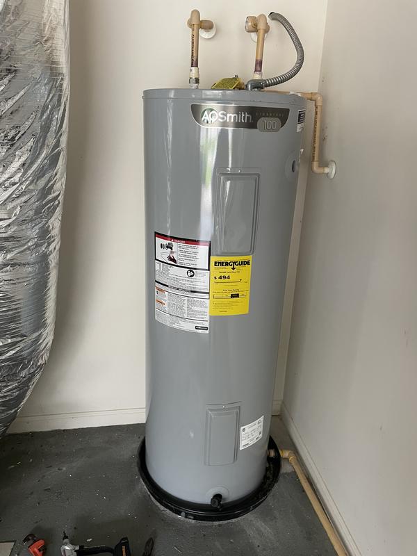 Shop A.O. Smith Signature 100 30-Gallon Tall 3800-Watt Double Element ...