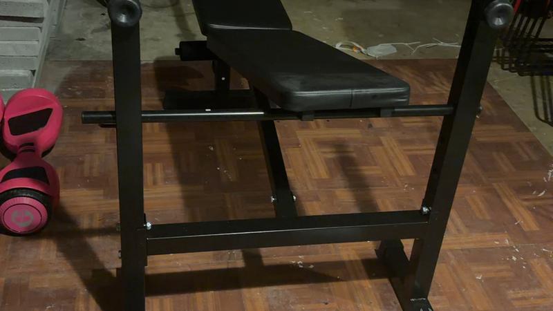 Huluwat Olympic Weight Bench Bench Press Set with Squat Rack and Bench ...