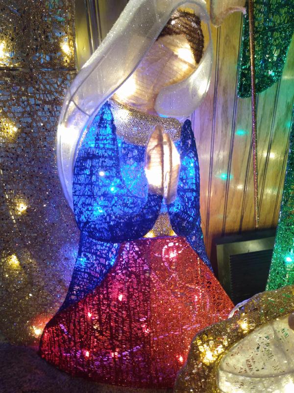 Holiday Living Holy Family 48-in Freestanding Nativity Free standing decoration with Multicolor ...