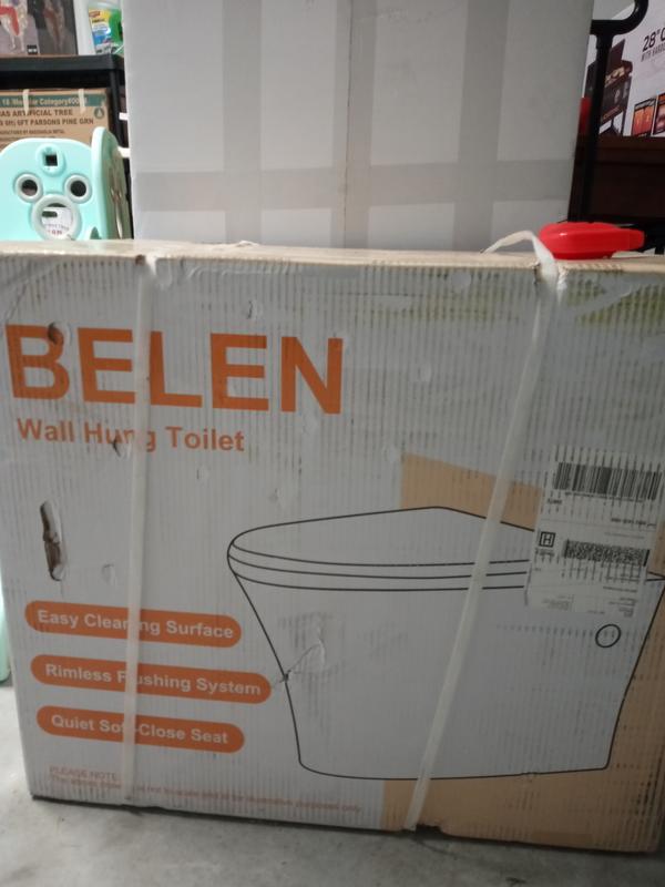 Los Flexi White Round Custom height Wall-hung Rough-In 1.6 GPF Dual ...