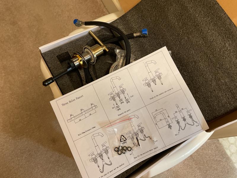 BYH Legato Brushed Gold Widespread 2-handle Swivel Commercial ...