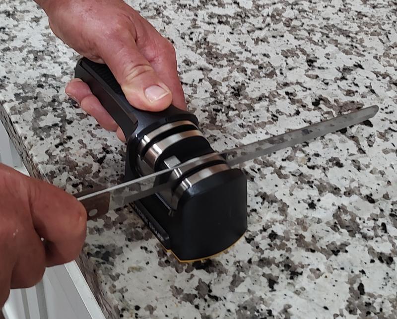 Work Sharp Kitchen Knife Sharpener - Diamond and Ceramic Wheels - Pull Through Design - Includes ...