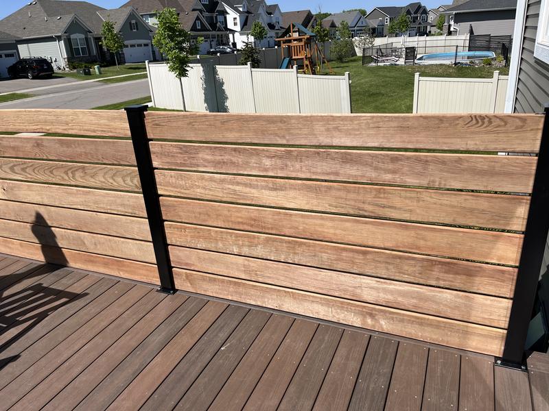 HOFT End Post Kit A4 and Hardware 6-ft x 44-in Black Aluminum Deck ...