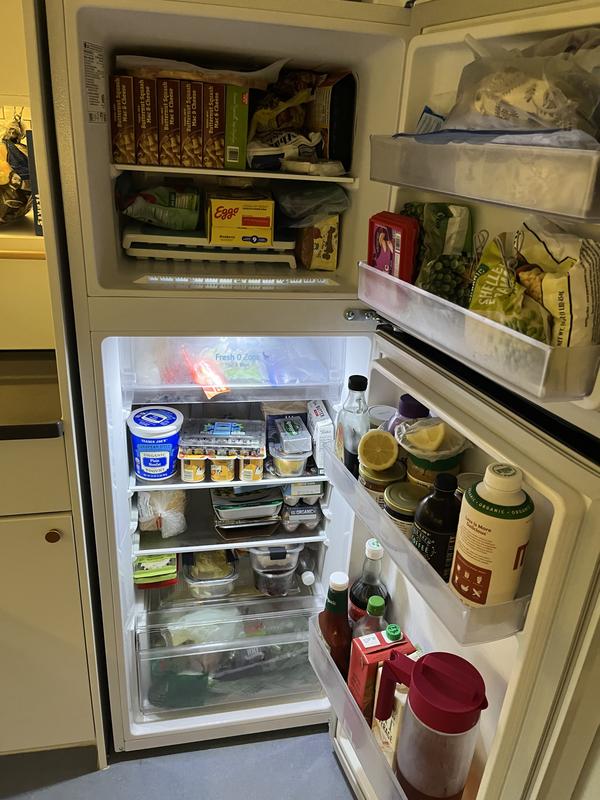 LG 8.6-cu ft Counter-Depth 22-in Wide Top-Freezer Refrigerator ( Black ) ENERGY STAR Certified ...