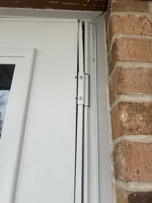 LARSON 20 Midview 36-in x 81-in White Wood core Reversible Hinge Storm ...