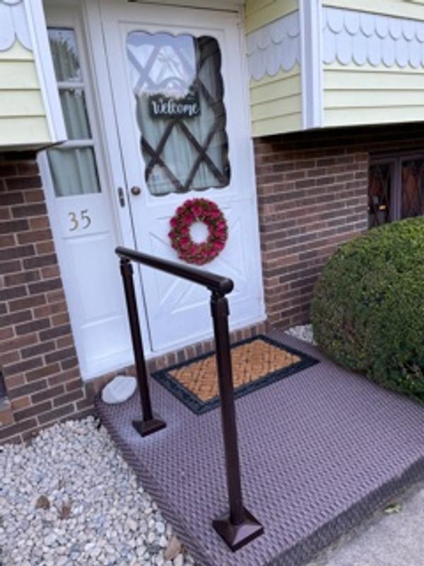 Wolf Handrail 36-in x Copper Vein Painted Aluminum Interior/Exterior in ...