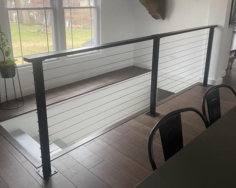 CityPost Deck Mount 34-ft x 36-in Black Steel Deck Cable Rail Kit in ...