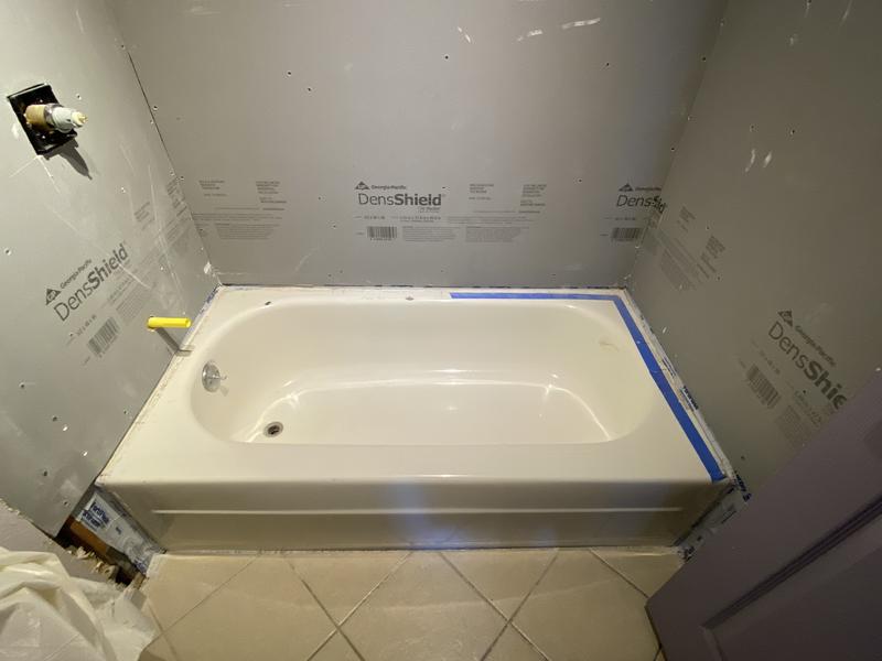 DensShield Tile Backer 4-ft x 8-ft x 1/2-in Gypsum Backer Board 855000 ...