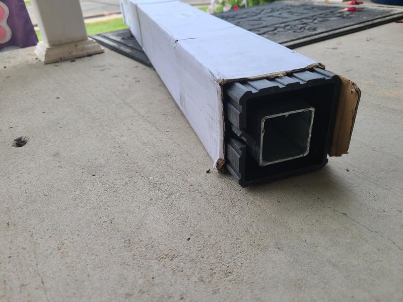 Freedom 4-in x 4-in x 3-1/2-ft Black Metal Deck Post in the Deck Posts ...