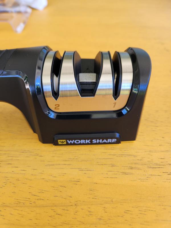 Work Sharp Kitchen Knife Sharpener - Diamond and Ceramic Wheels - Pull ...