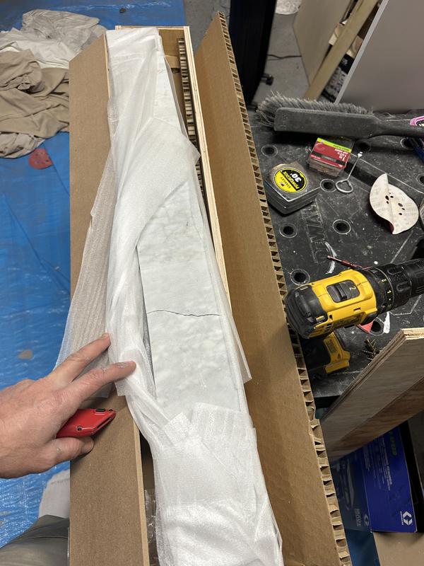 TJAmerican (2-Pieces of 36 in.) 4-in H x 72 L White Carrara Natural ...