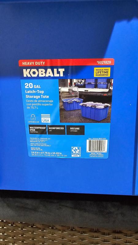 Kobalt Large 20 -Gallons ( 80 -Quarts ) blue Heavy Duty Stackable Tote ...