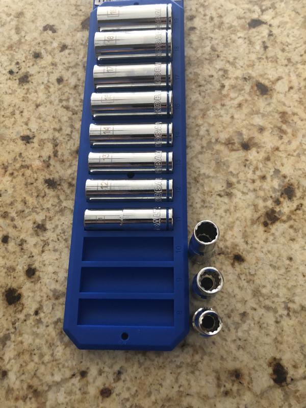 Kobalt 3/8-in Drive Standard (SAE) Deep Socket Set (11-Pieces) 81717 at ...
