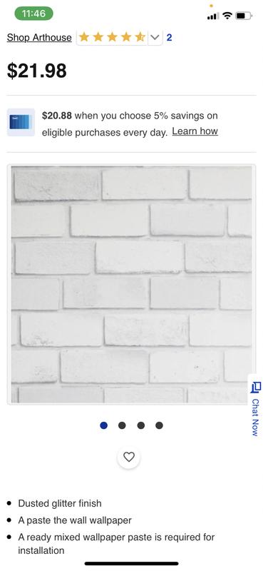 Arthouse 57-sq ft White Vinyl Textured Brick Unpasted Wallpaper in the ...