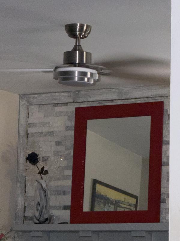 SILJOY 42-in Modern Gray Ceiling Fan with Integrated LED Light Remote ...